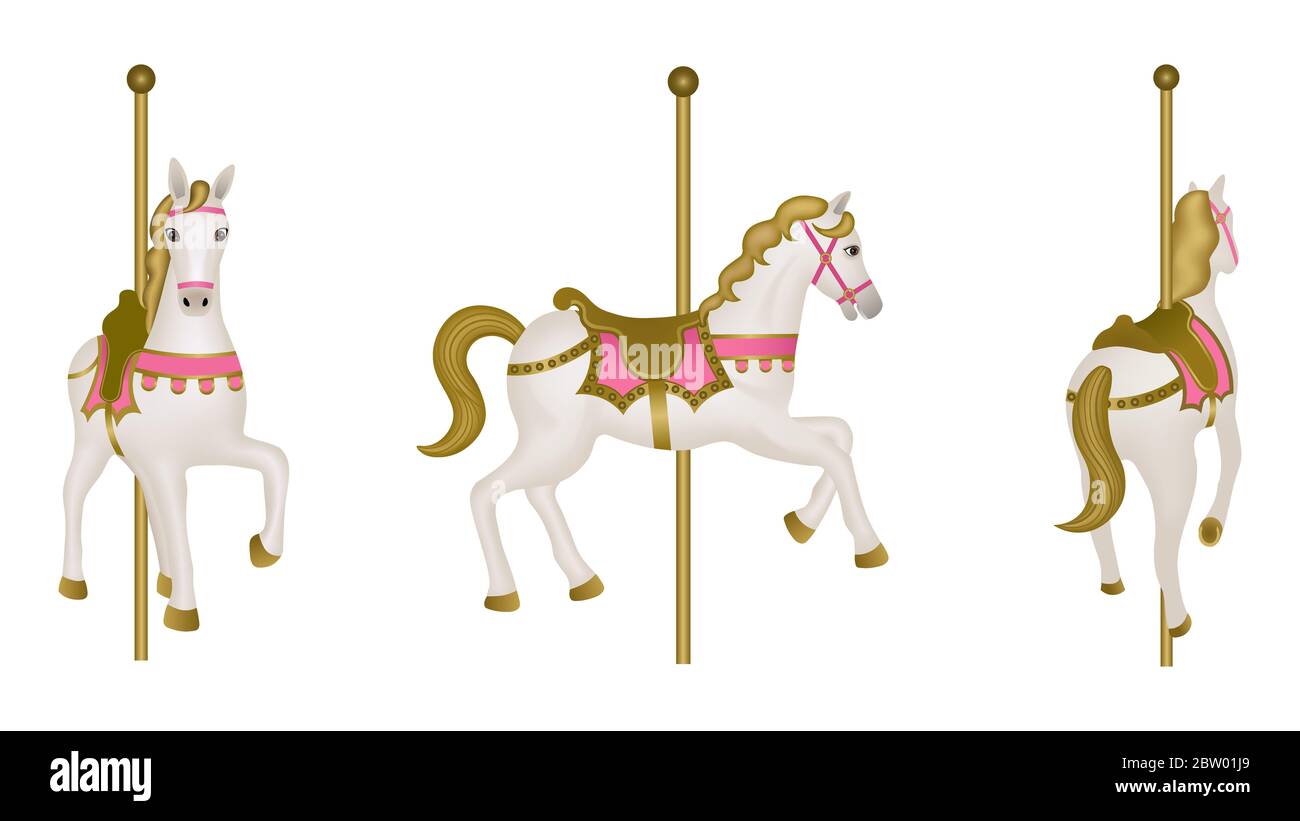 Carousel Horse Cut Out Stock Images & Pictures - Alamy