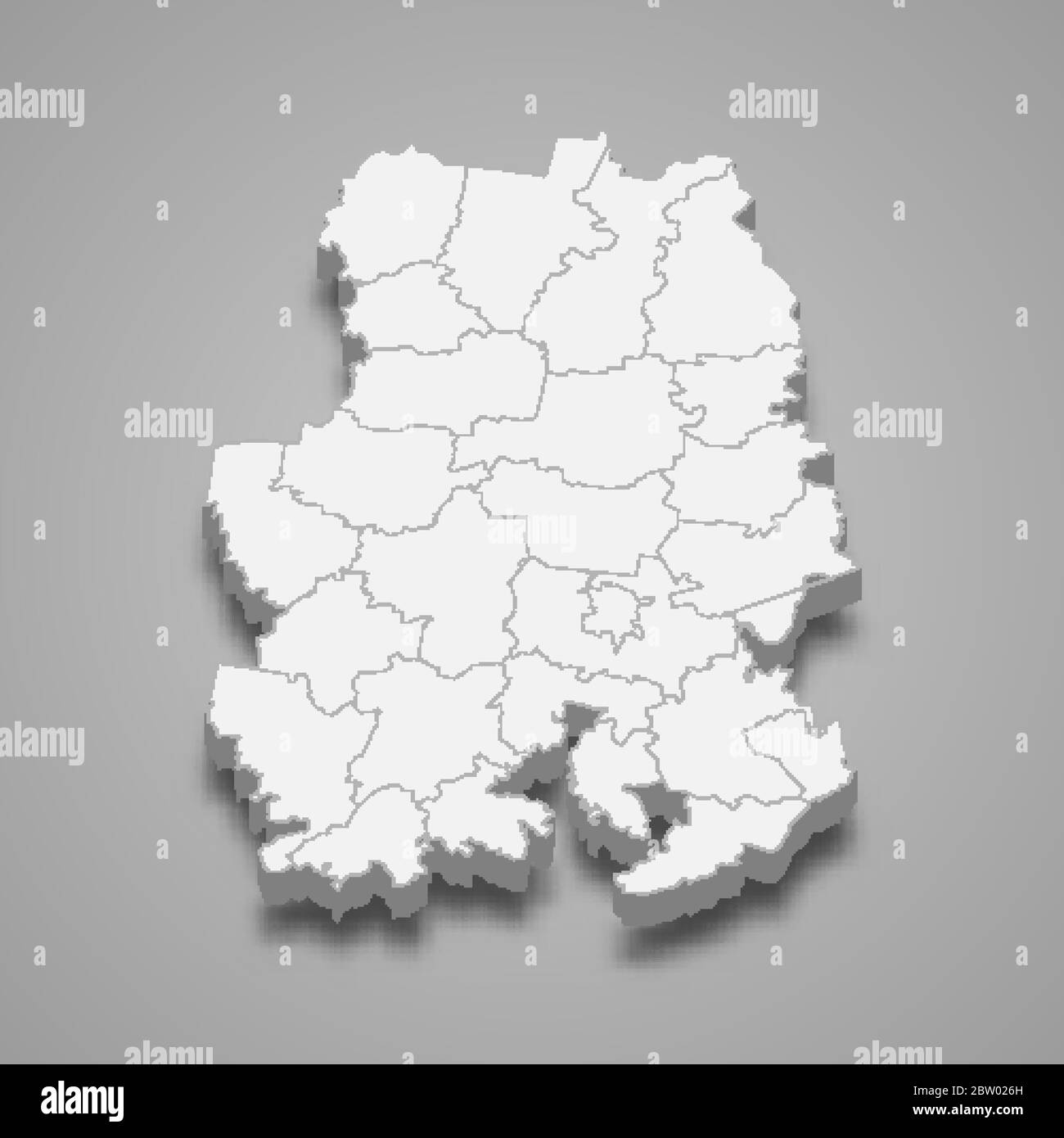 3d map of Udmurtia is a region of Russia Stock Vector Image & Art - Alamy