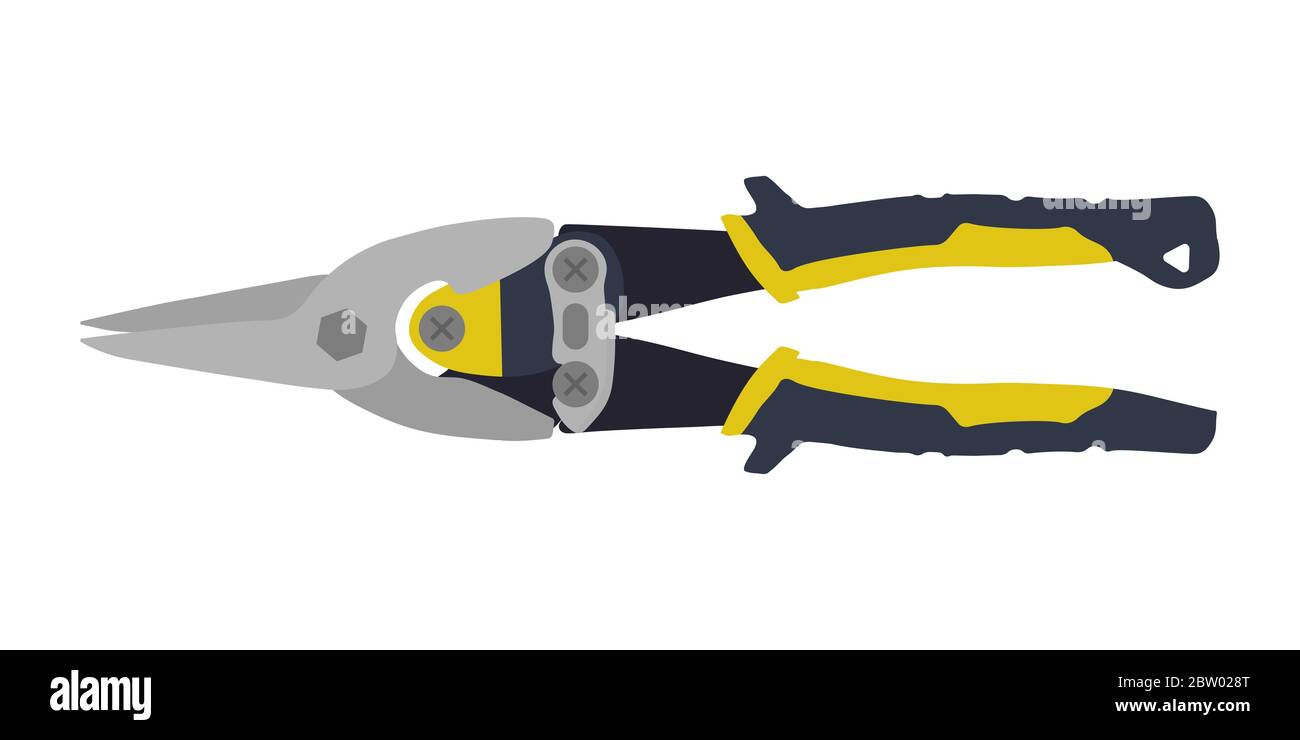 Scissors for cutting metal tool vector flat illustration Stock Vector ...