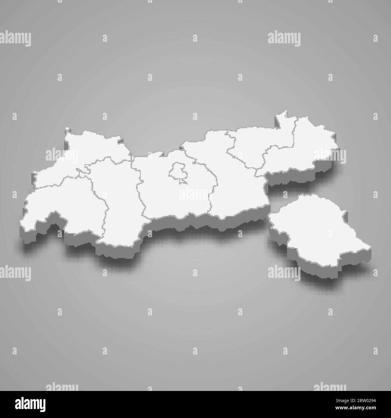 Austria map political Black and White Stock Photos & Images - Alamy