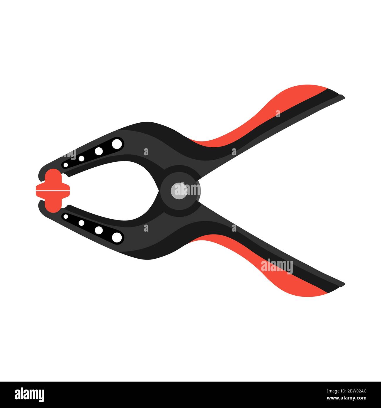 Plastic spring clamp vector flat illustration Stock Vector Image & Art ...