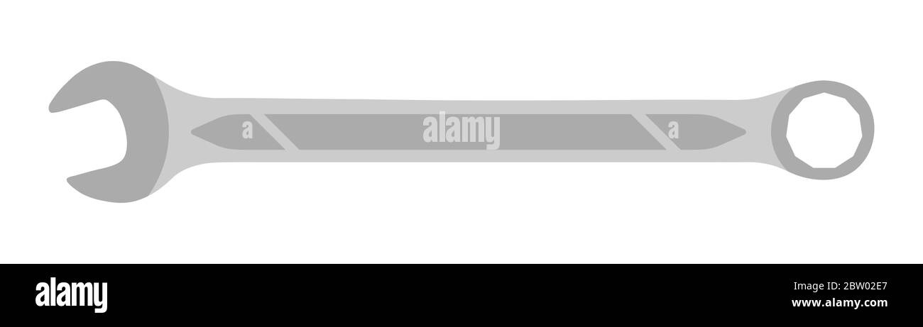 Spanner wrench tool vector flat illustration Stock Vector Image & Art ...