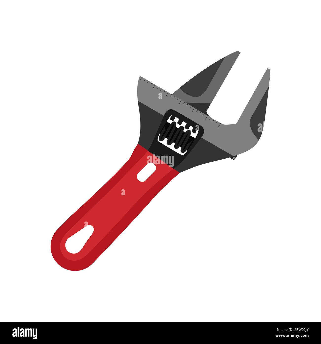 Adjustable wrench tool vector flat illustration Stock Vector Image ...