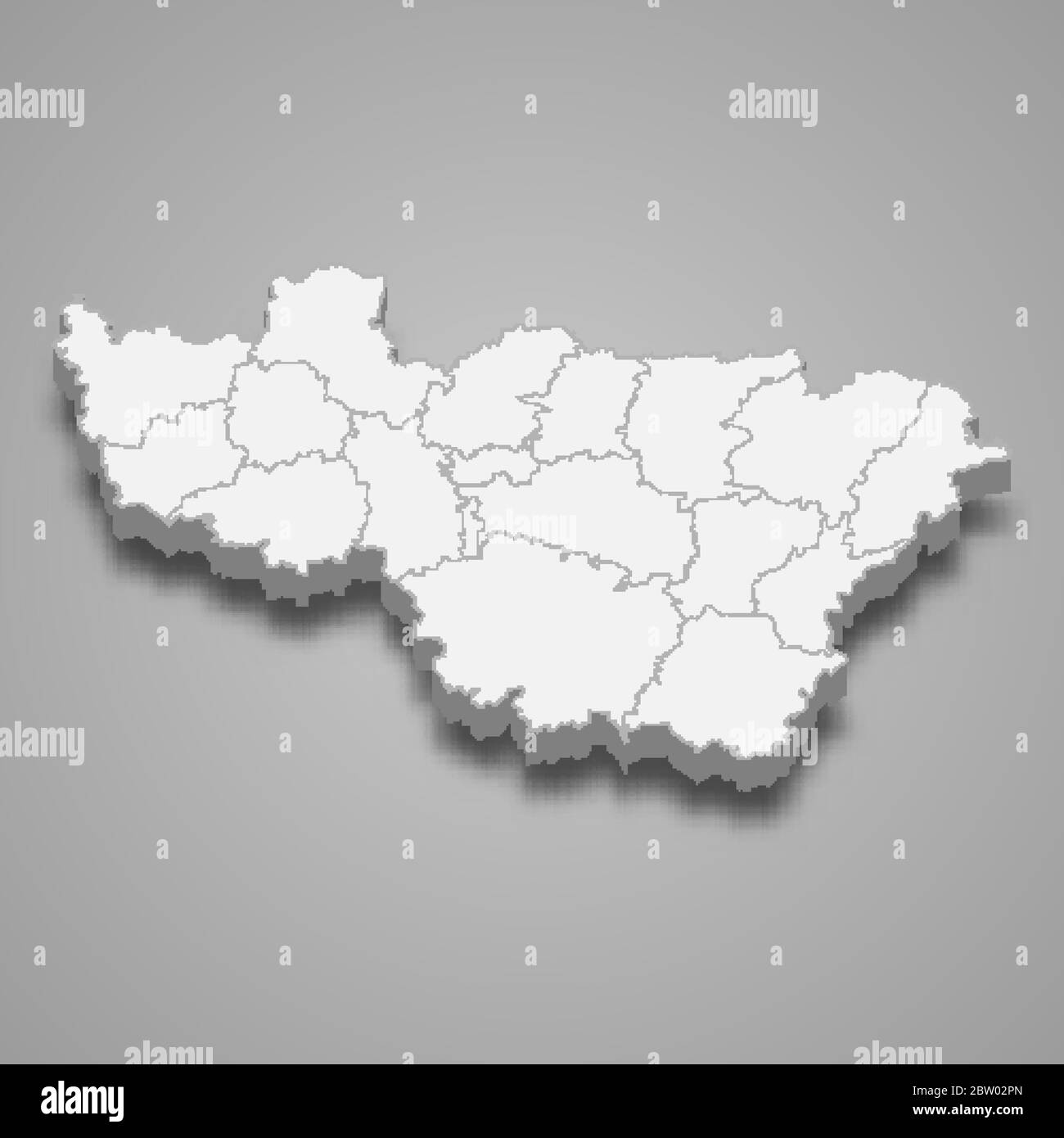 3d map of Vladimir Oblast is a region of Russia Stock Vector Image ...