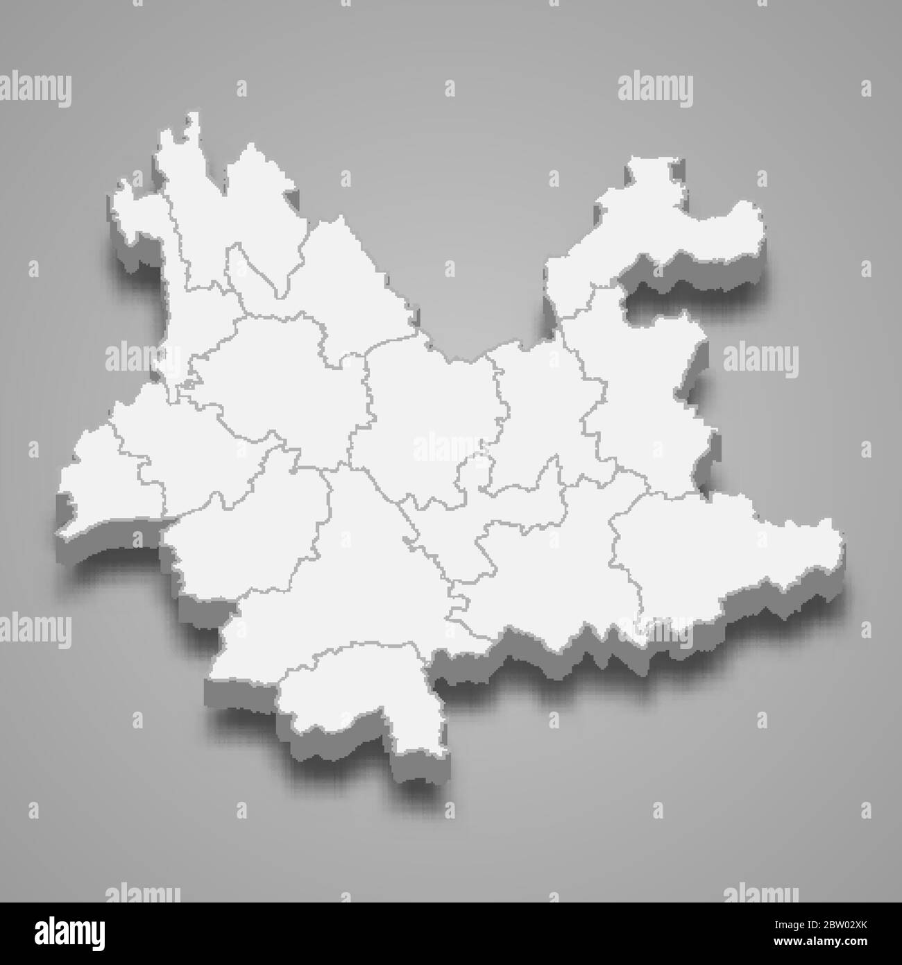 Yunnan map hi-res stock photography and images - Alamy