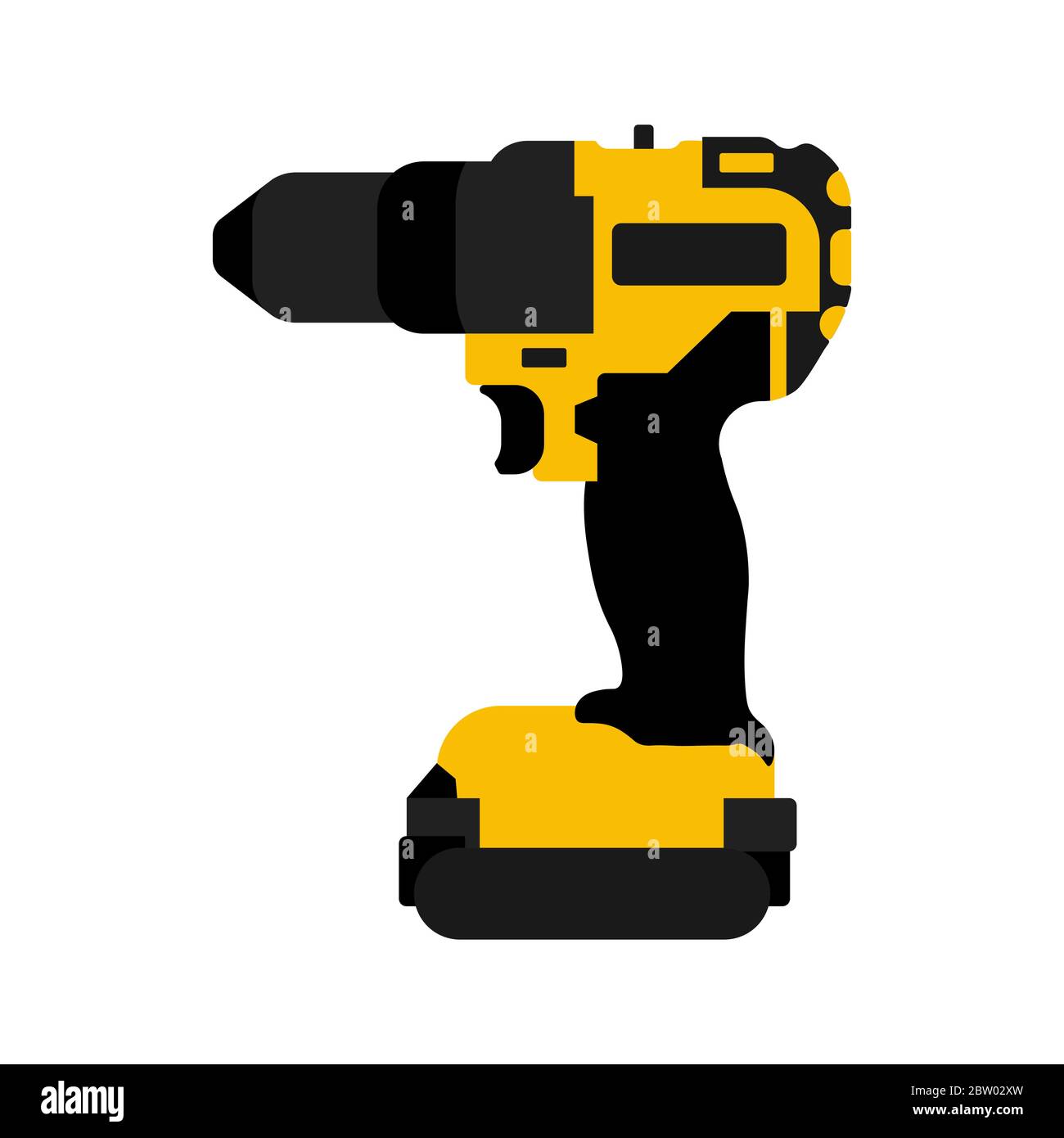 Cordless screwdriver tool vector flat illustration Stock Vector Image ...