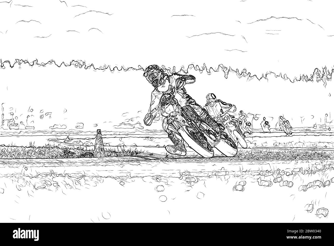 Man on motorbike view Cut Out Stock Images & Pictures - Alamy