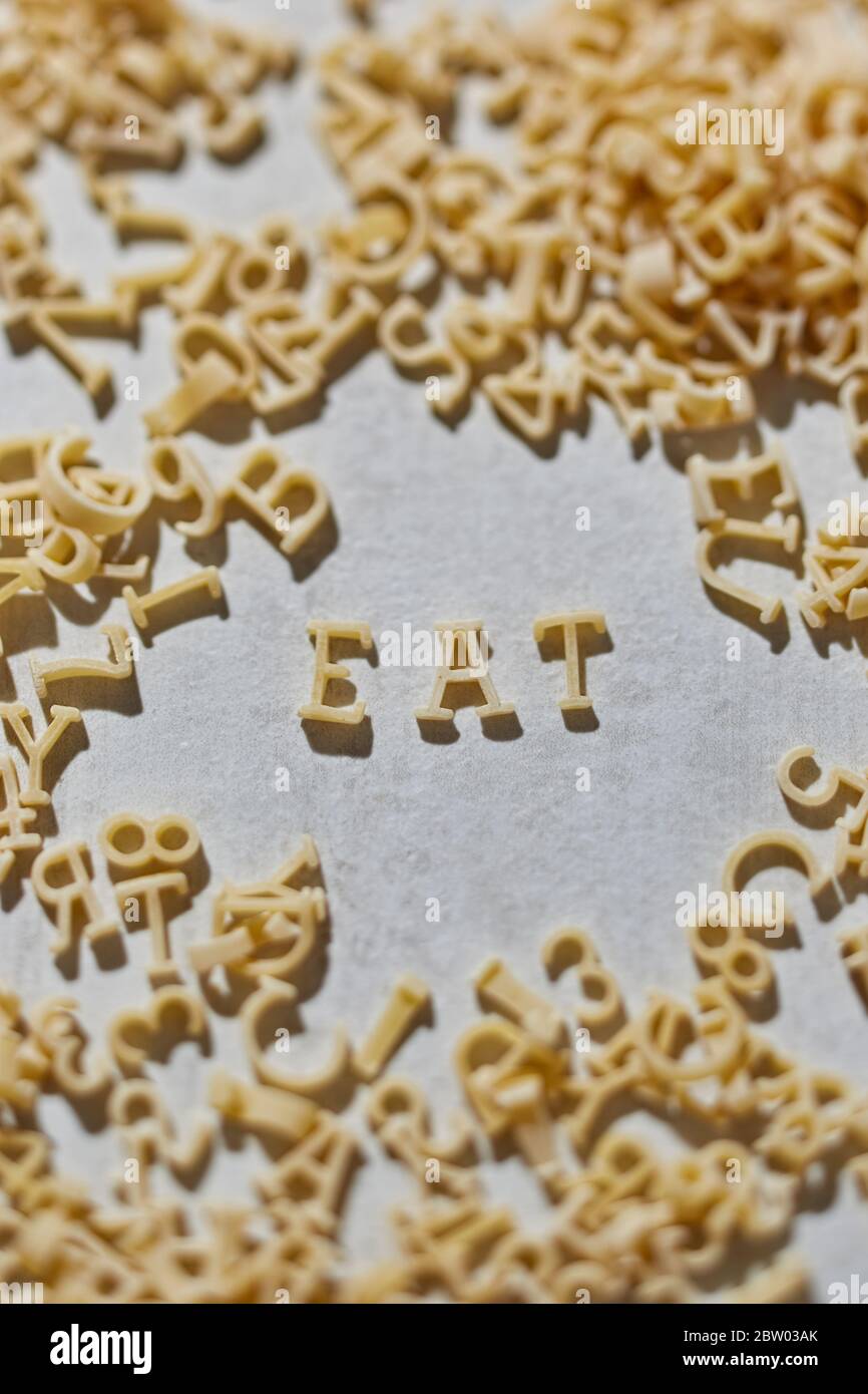 Writing pasta food alphabet hi-res stock photography and images - Alamy
