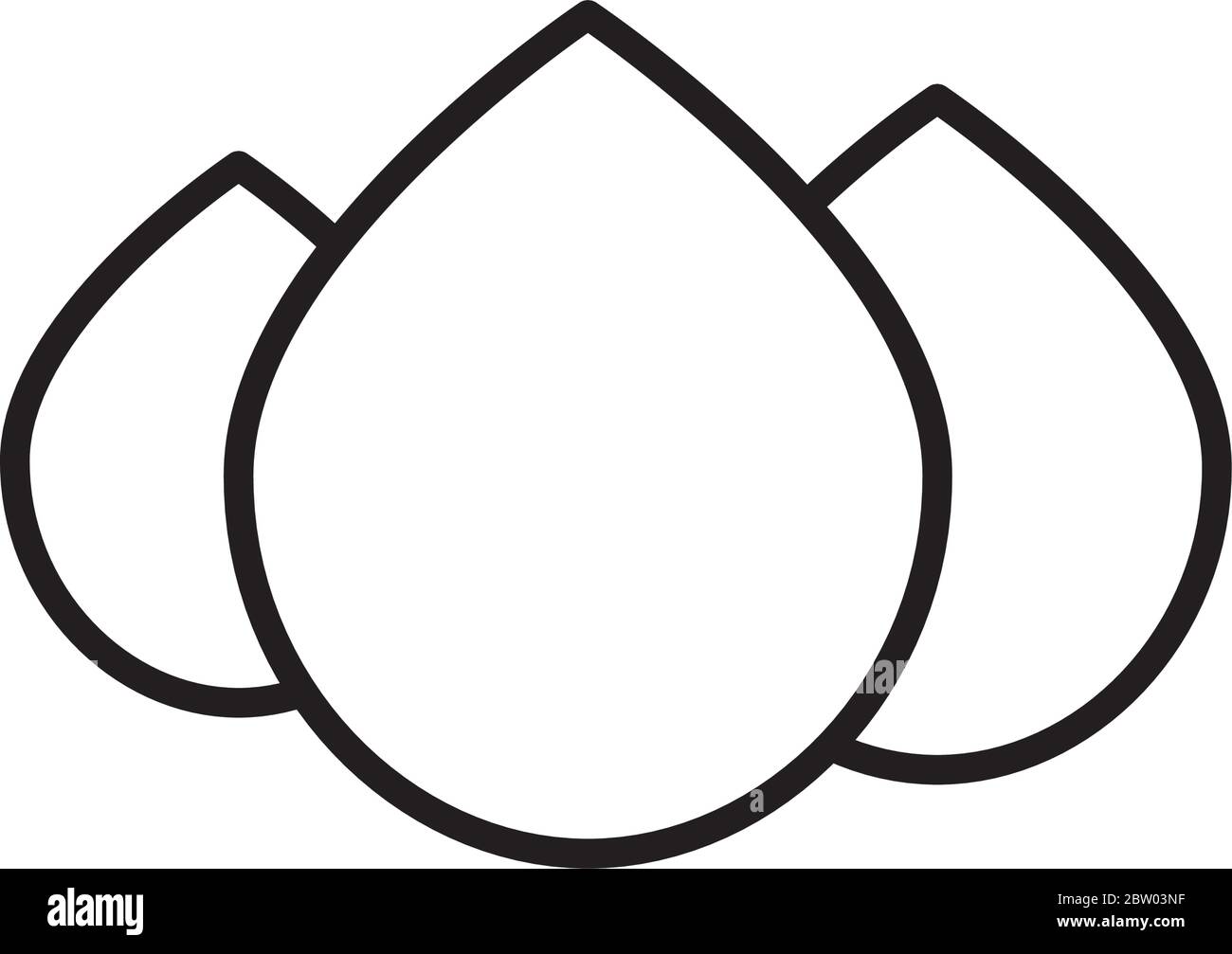 water drops icon over white background, line style, vector illustration ...