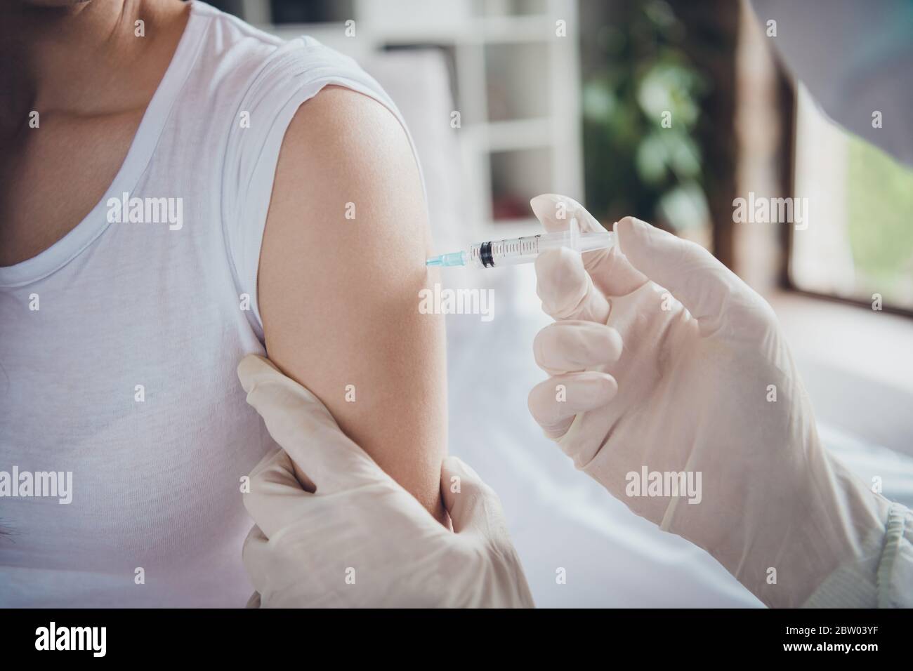Cropped photo of young sick ill patient lady unwell call emergency ...