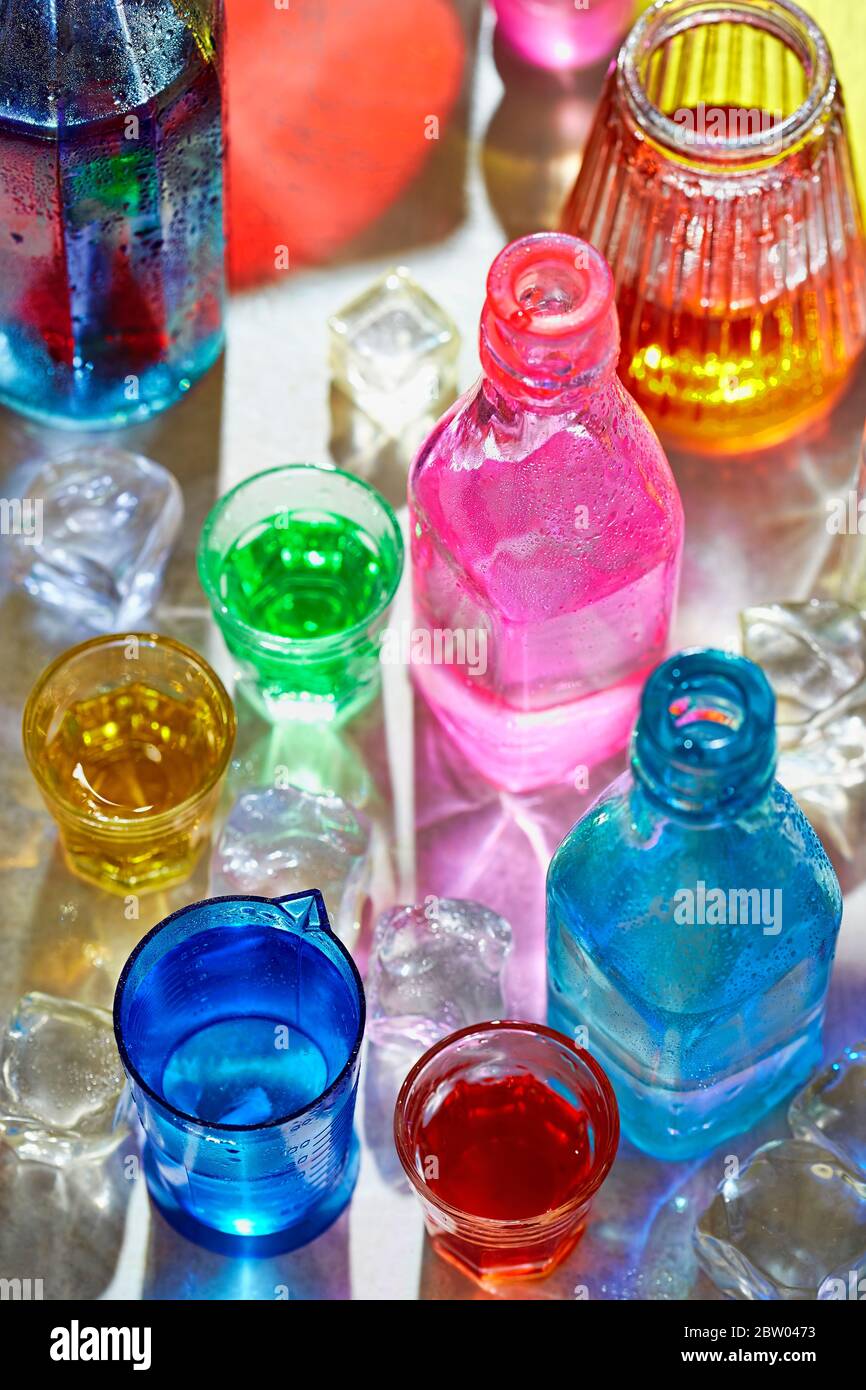 Colourful beverage package hi-res stock photography and images - Alamy