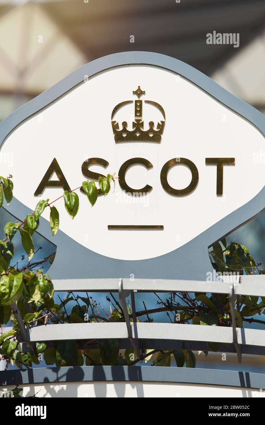 Signage at Royal Ascot racecourse, Ascot, Berkshire Stock Photo - Alamy