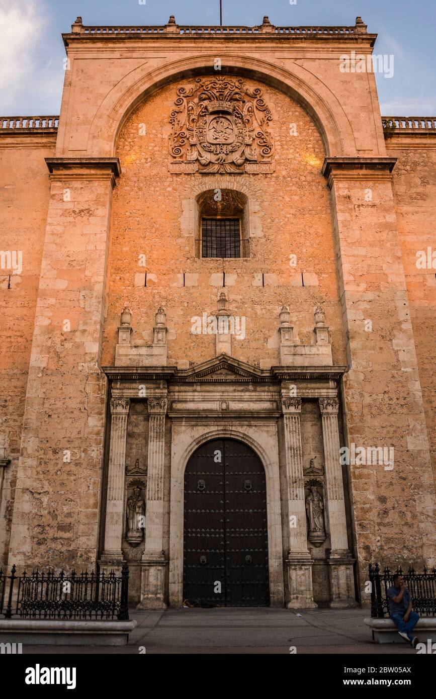Merida Cathedral, built in the 16th century, Merida, Yucatan, Mexico ...
