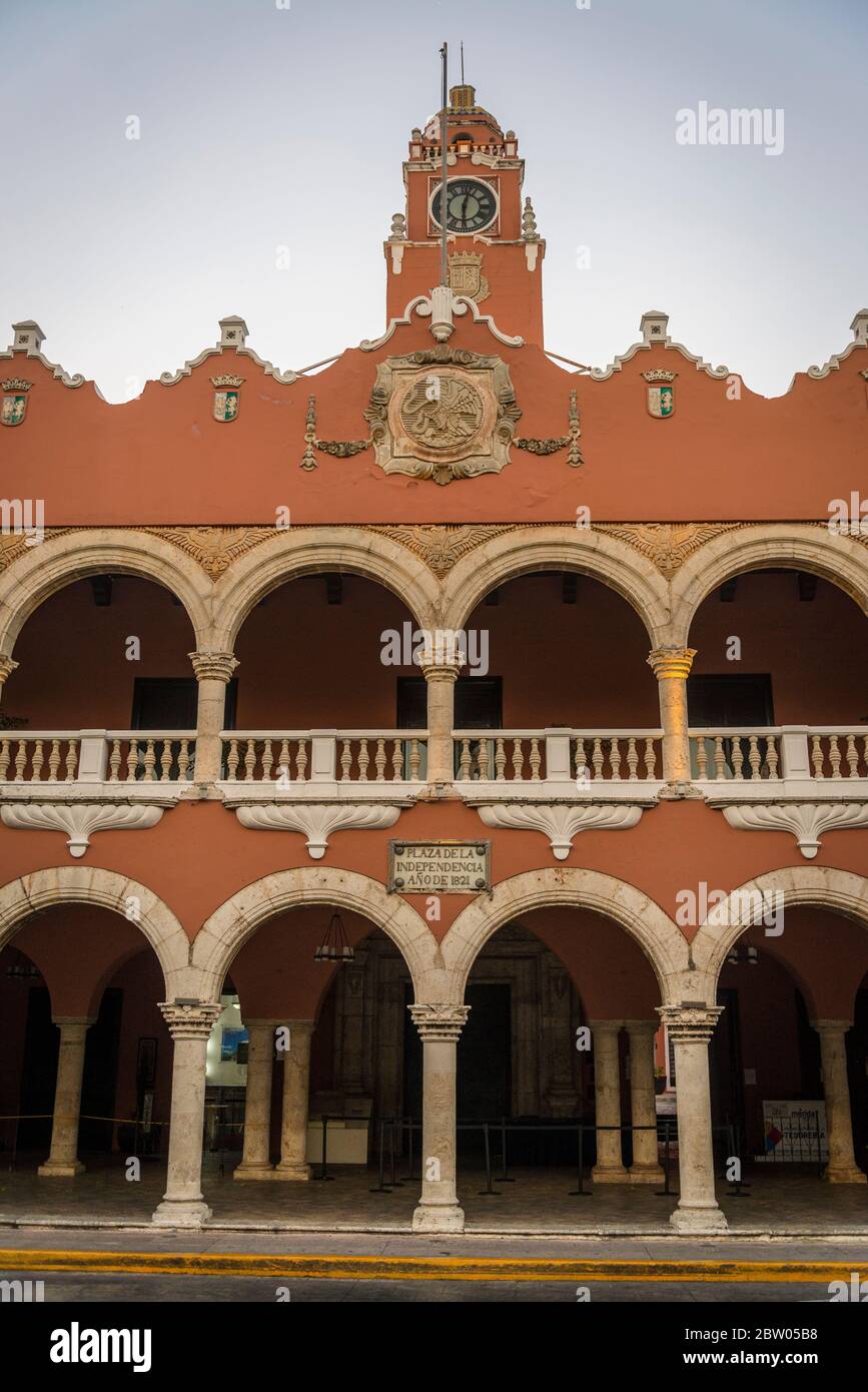 Palacio Municipal - historic Town Hall, Merida, Yucatan, Mexico Stock ...