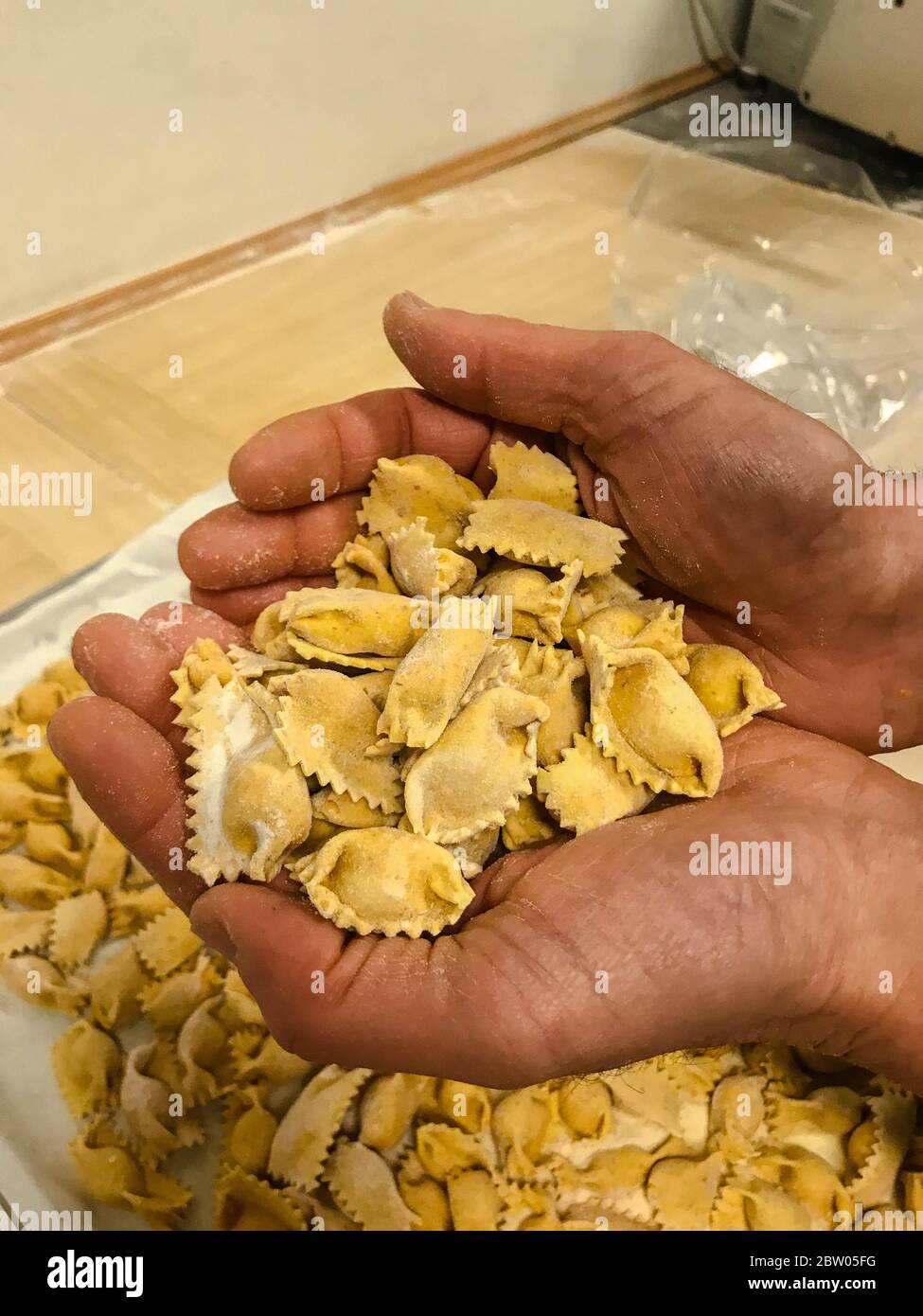 Agnolotti: pasta of the Langhe, Piedmont - Italy Stock Photo - Alamy