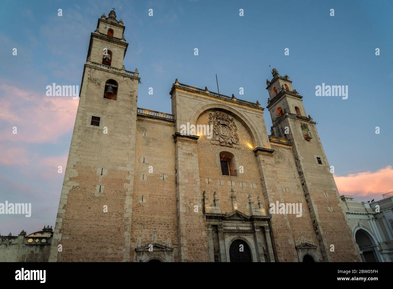 Merida Cathedral, built in the 16th century, Merida, Yucatan, Mexico ...