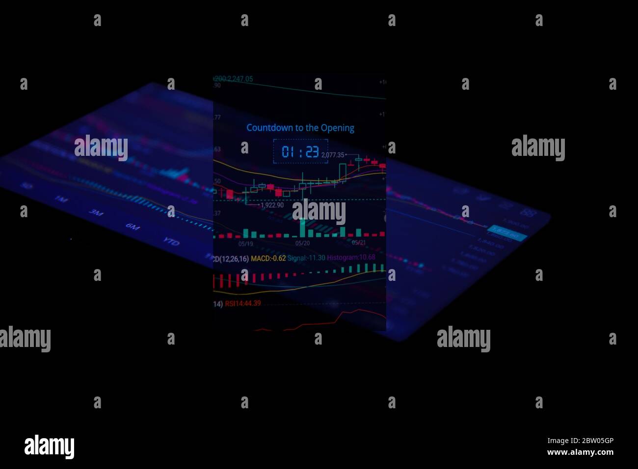 stock market graph countdown stock image with dark background Stock ...