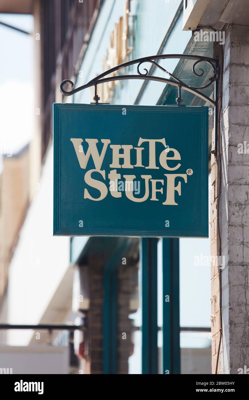White Shop Sign