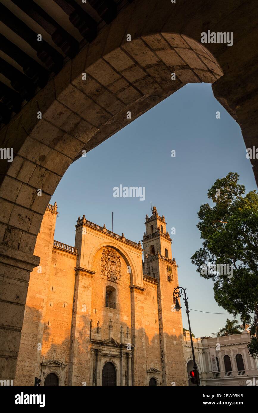Merida Cathedral, built in the 16th century, Merida, Yucatan, Mexico ...