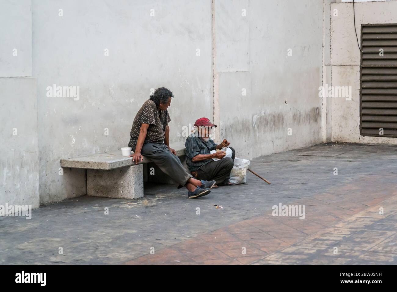 Two homeless men, Merida, Yucatan, Mexico Stock Photo - Alamy
