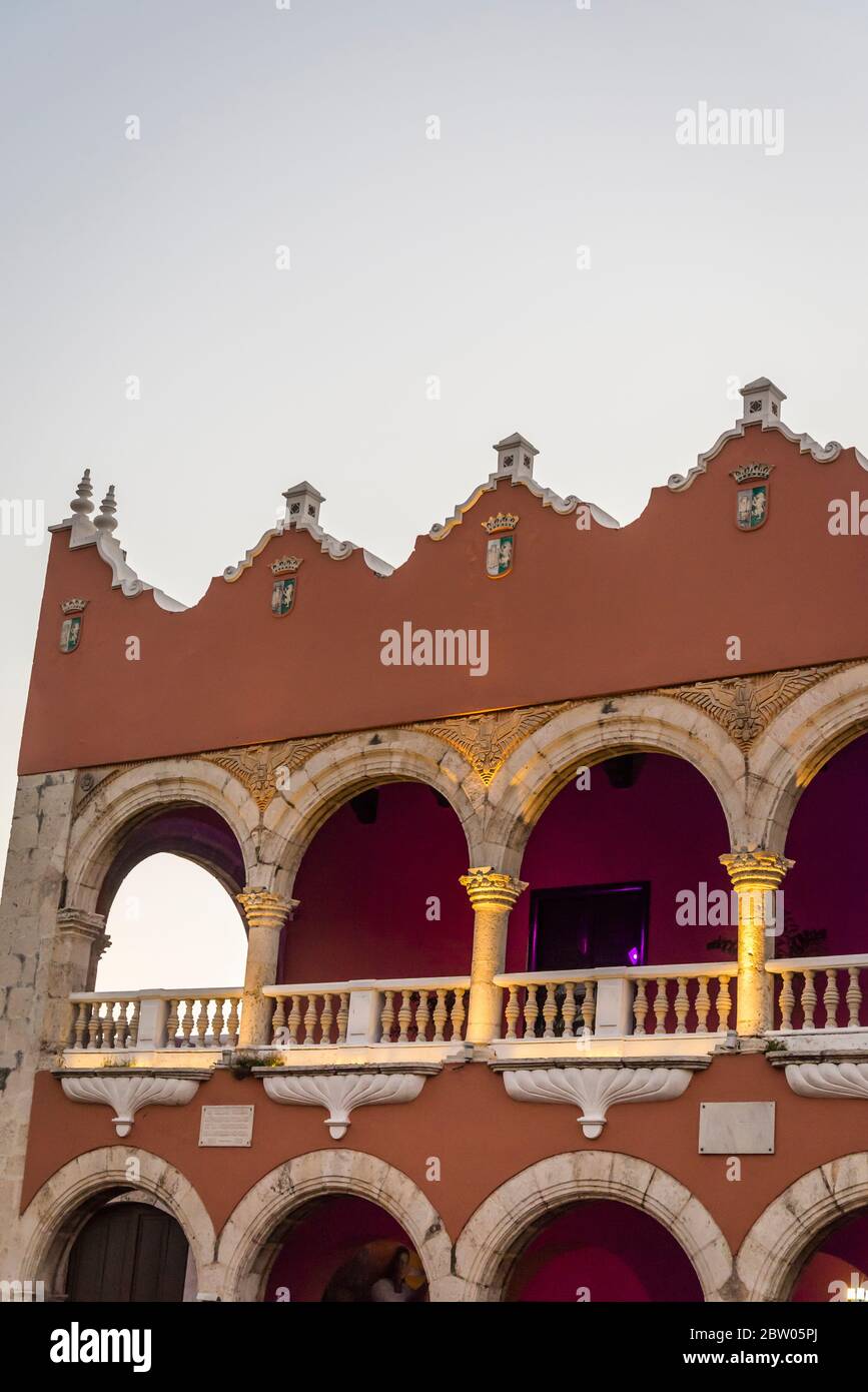 Palacio Municipal - historic Town Hall, Merida, Yucatan, Mexico Stock ...