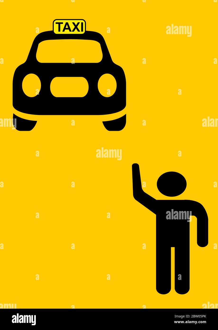 Man stops a taxi car vector image Stock Vector Image & Art - Alamy