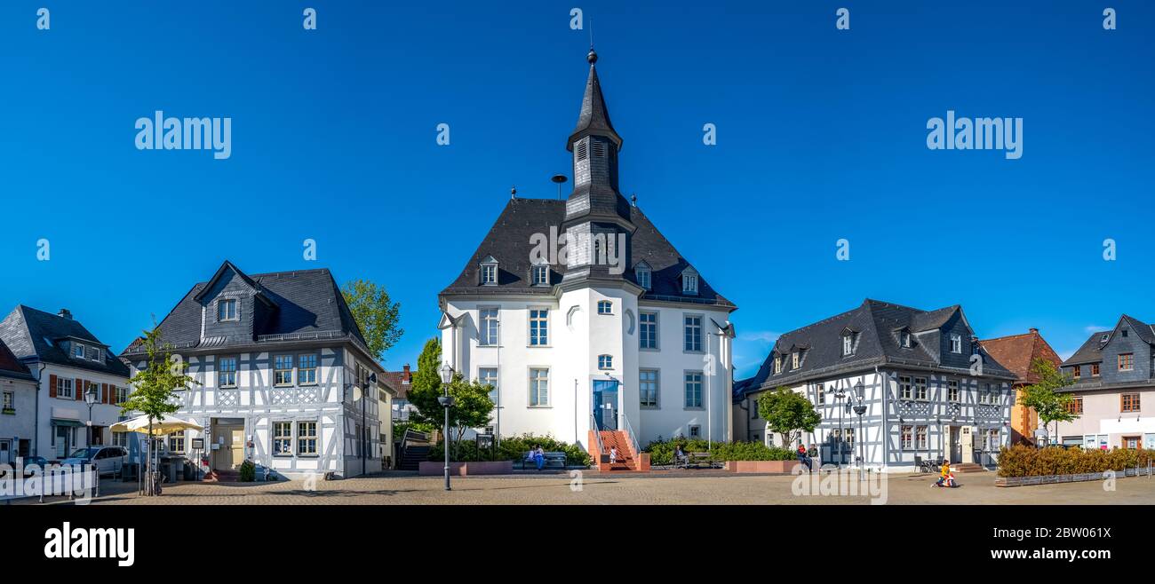 City hall and market, Usingen, Germany Stock Photo - Alamy