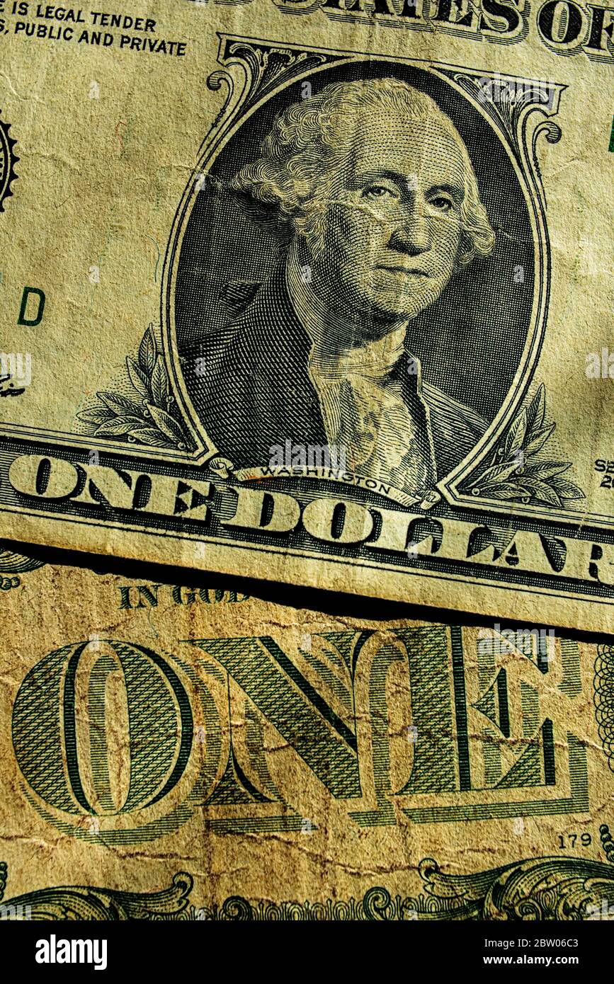 Back side one dollar bills hi-res stock photography and images - Alamy