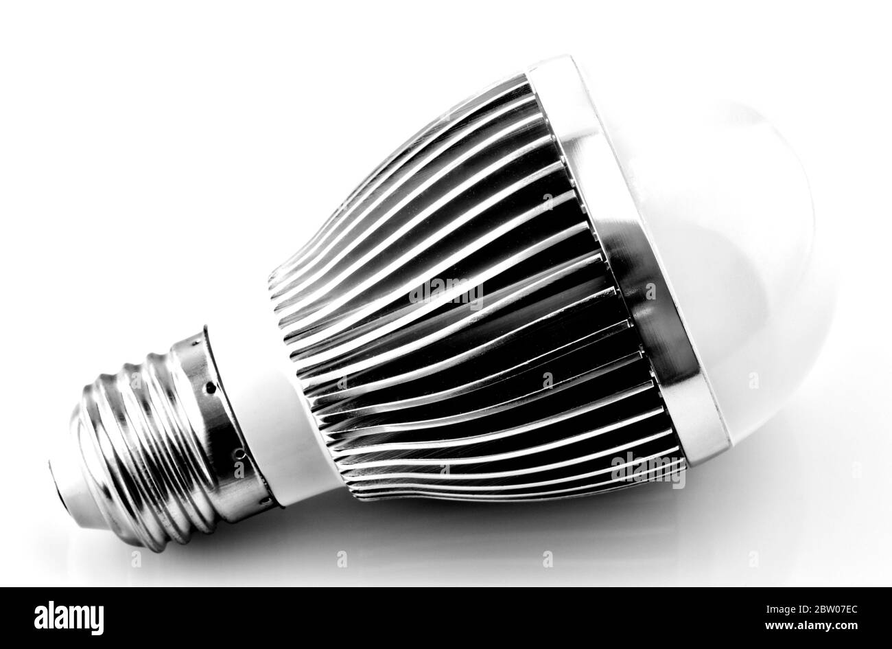 LED bulb isolated on white background close up view Stock Photo - Alamy