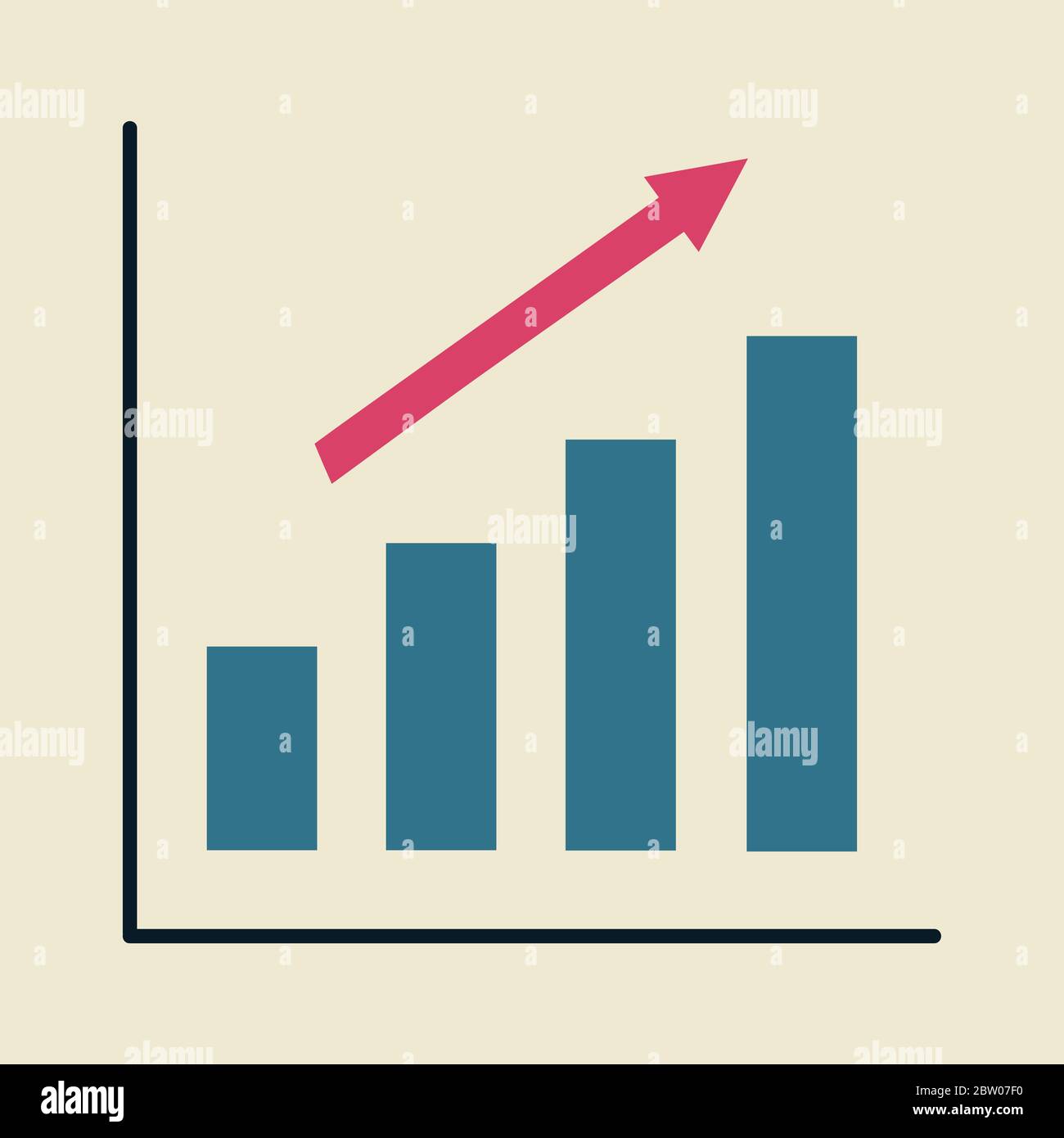 Vector bar chart illustration, business graph. data growth diagram ...