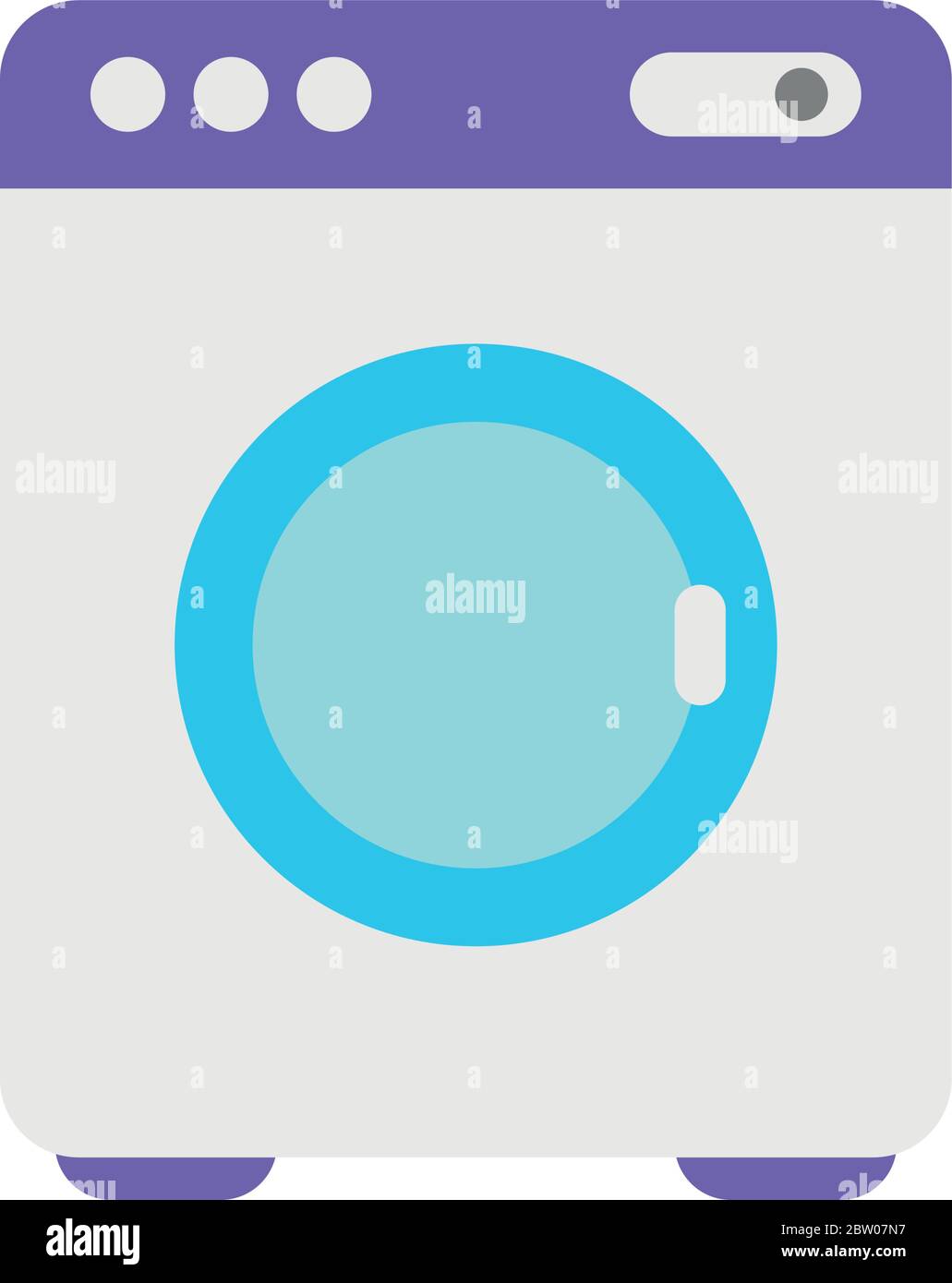 washing machine icon over white background, flat style, vector ...