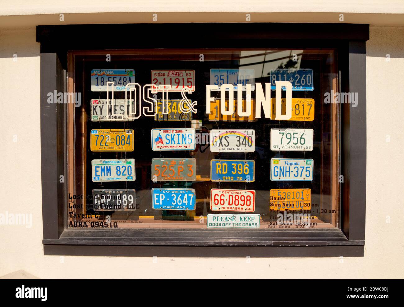 Lost and Found store in Washington, D.C. with old hanging license ...