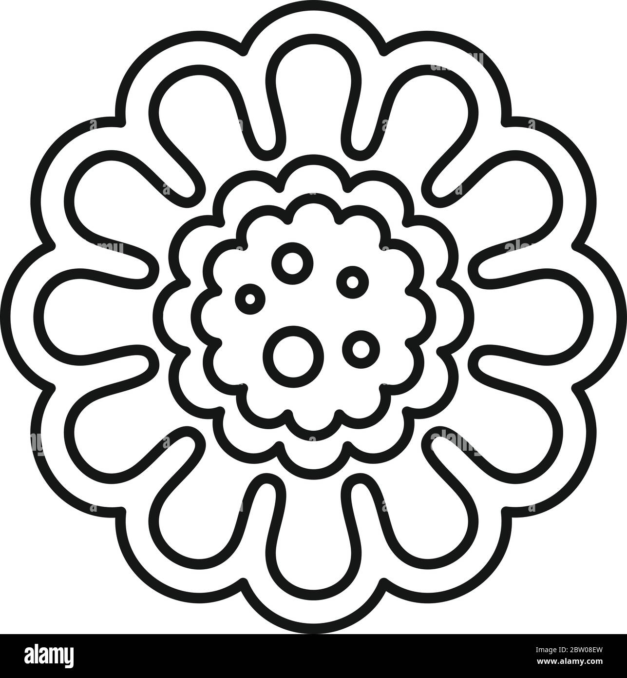 Cookie icon. Outline cookie vector icon for web design isolated on ...