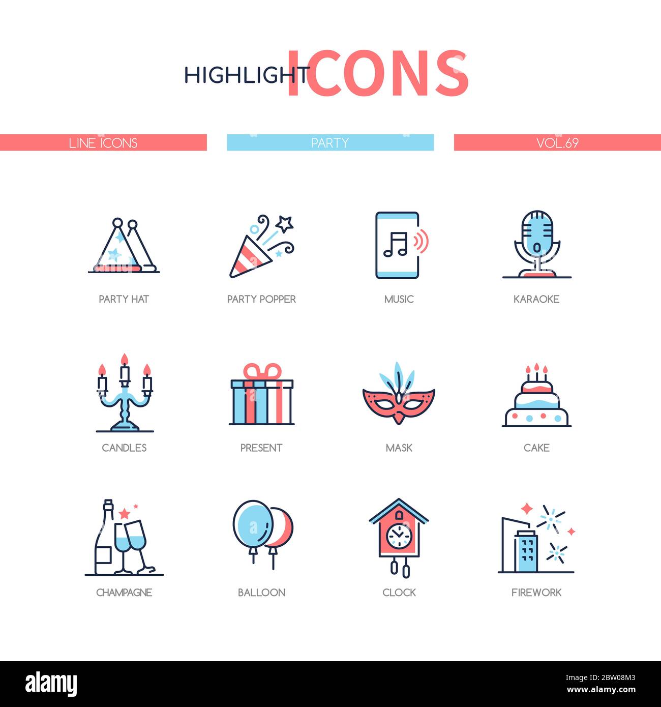 Candle clock line Cut Out Stock Images & Pictures - Alamy