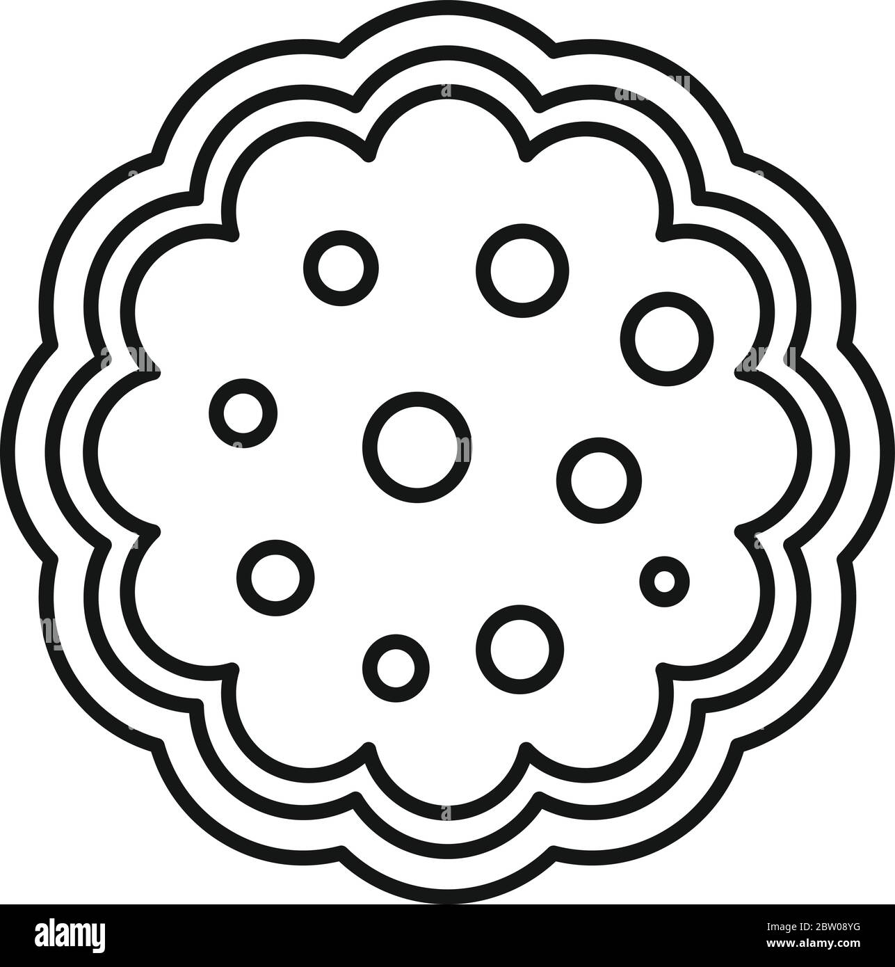 Bakery biscuit icon. Outline bakery biscuit vector icon for web design ...