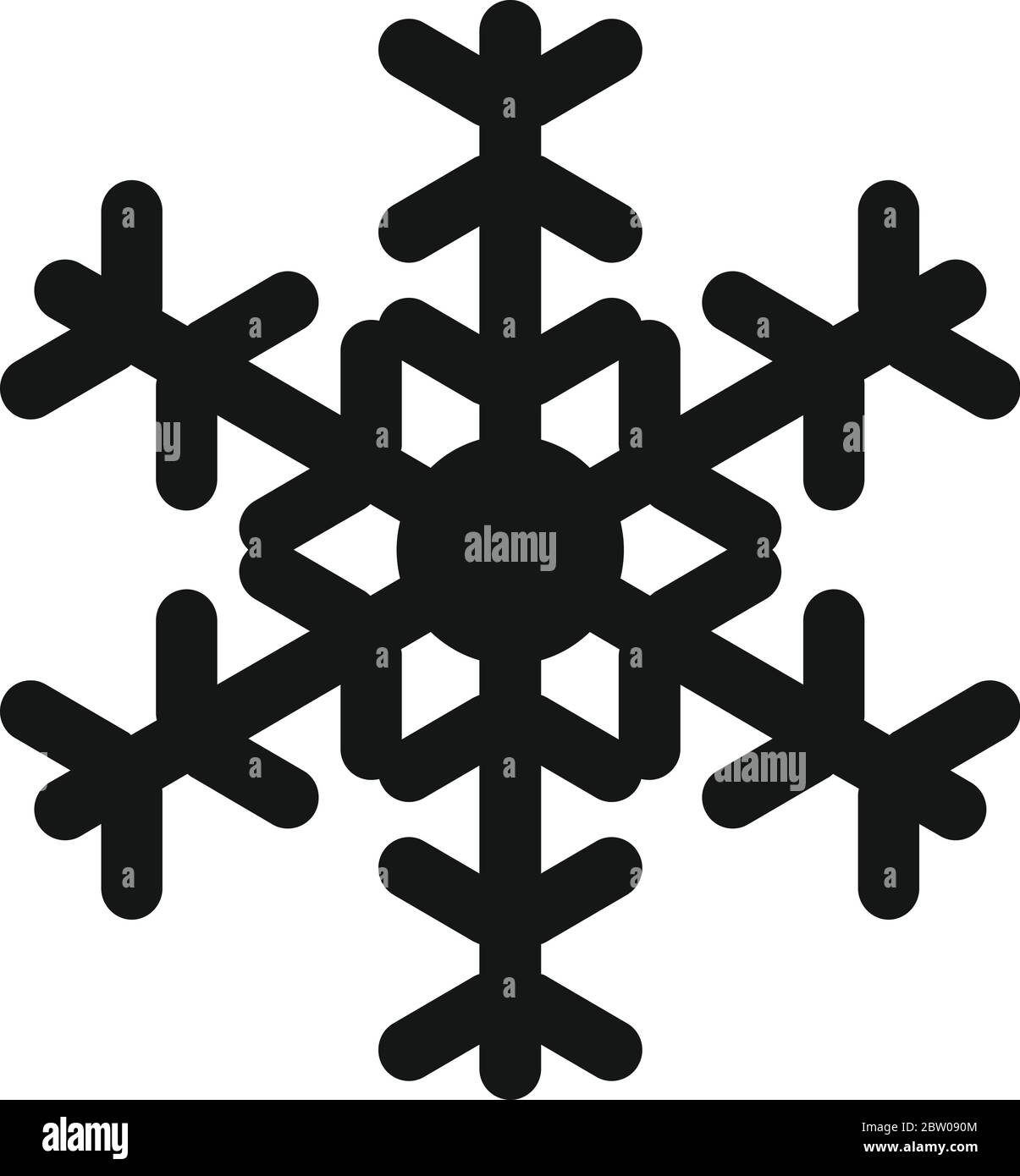 Flower snowflake icon. Simple illustration of flower snowflake vector ...