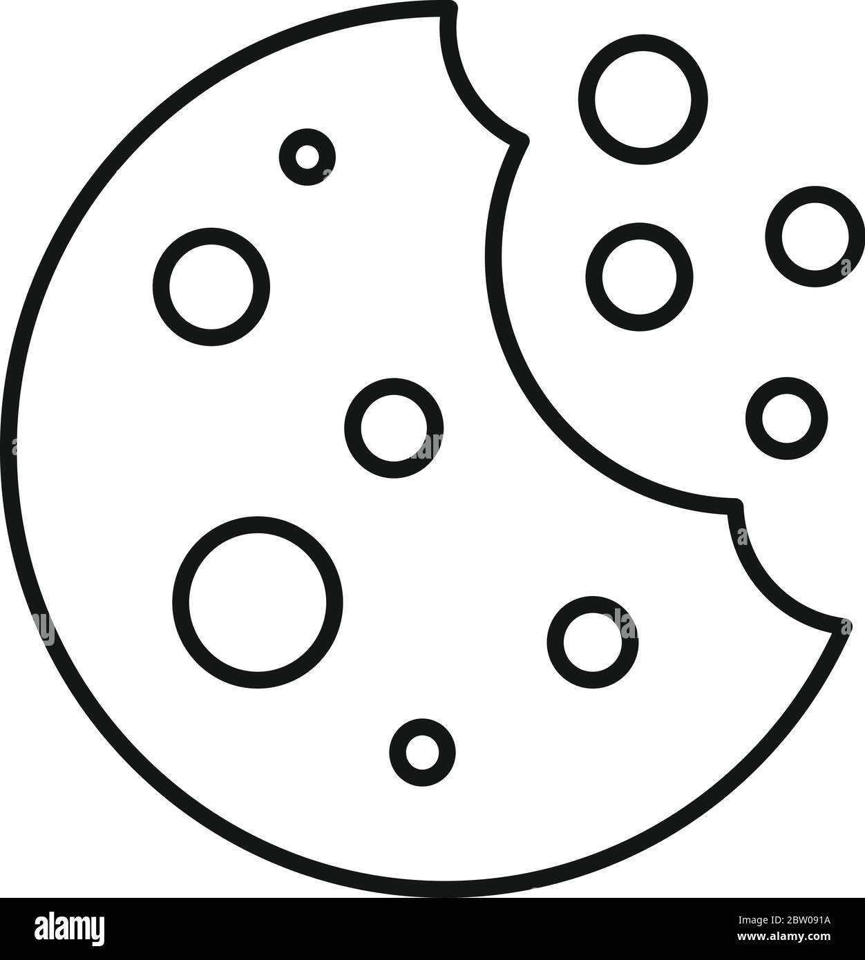 Breakfast biscuit icon. Outline breakfast biscuit vector icon for web ...