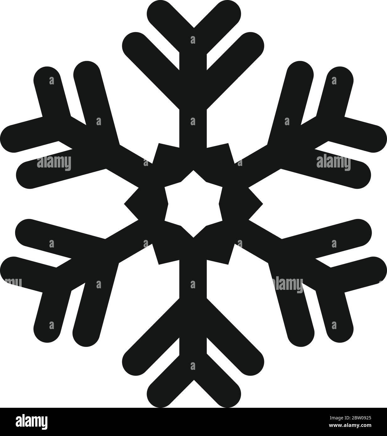 Frost snowflake icon. Simple illustration of frost snowflake vector ...