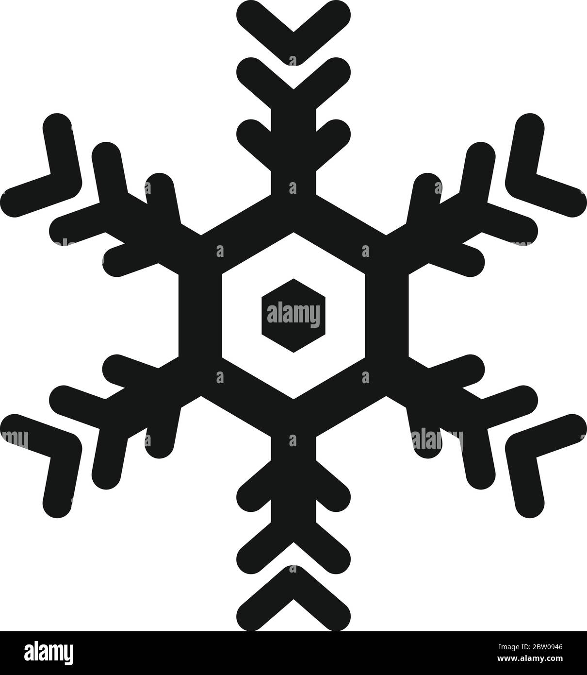 Design snowflake icon. Simple illustration of design snowflake vector ...