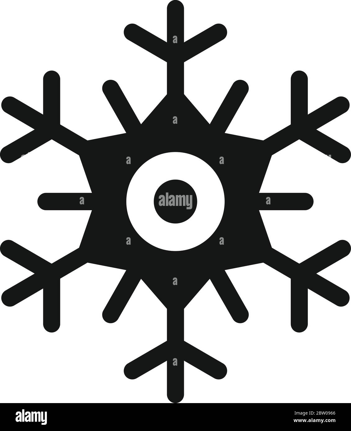Ice snowflake icon. Simple illustration of ice snowflake vector icon ...
