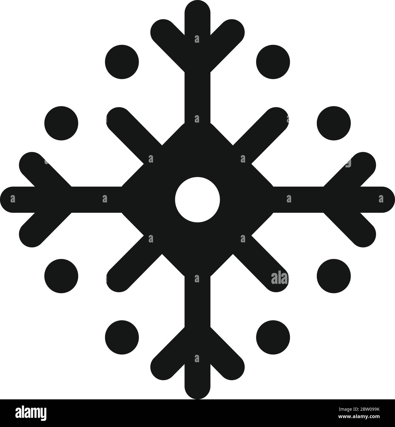 Traditional snowflake icon. Simple illustration of traditional ...