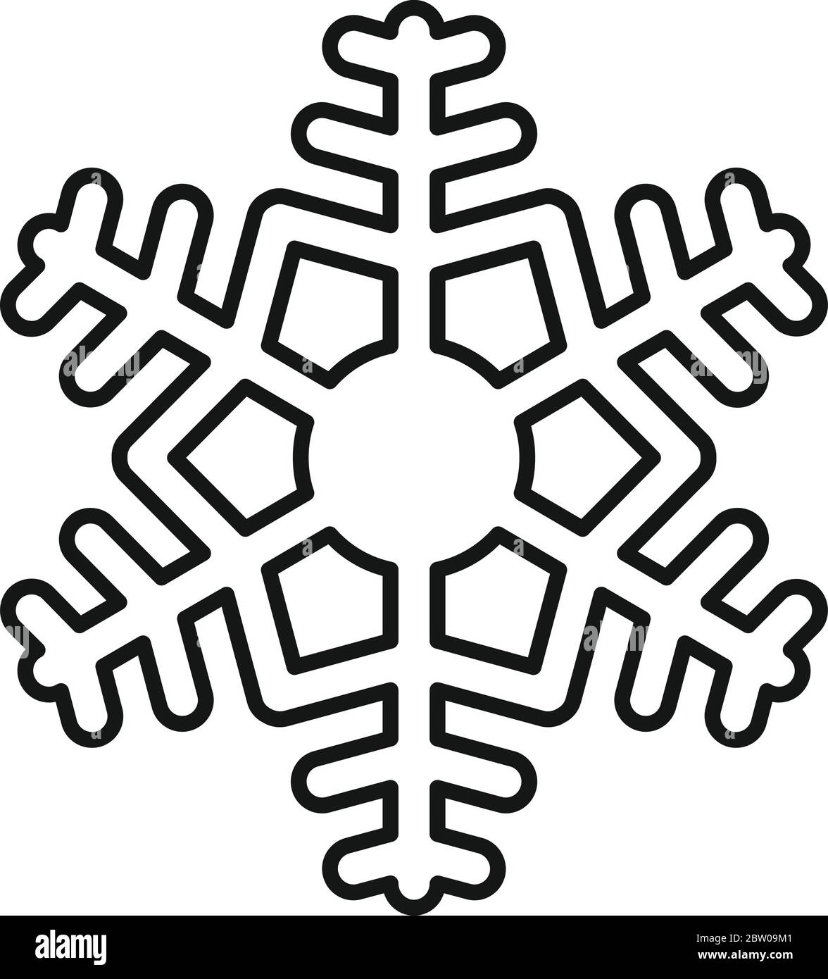 New Snow Snowflake Icon Outline New Snow Snowflake Vector Icon For Web