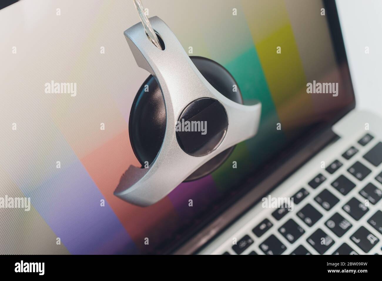 photographer monitor with Display Calibration in the office, tools for ...