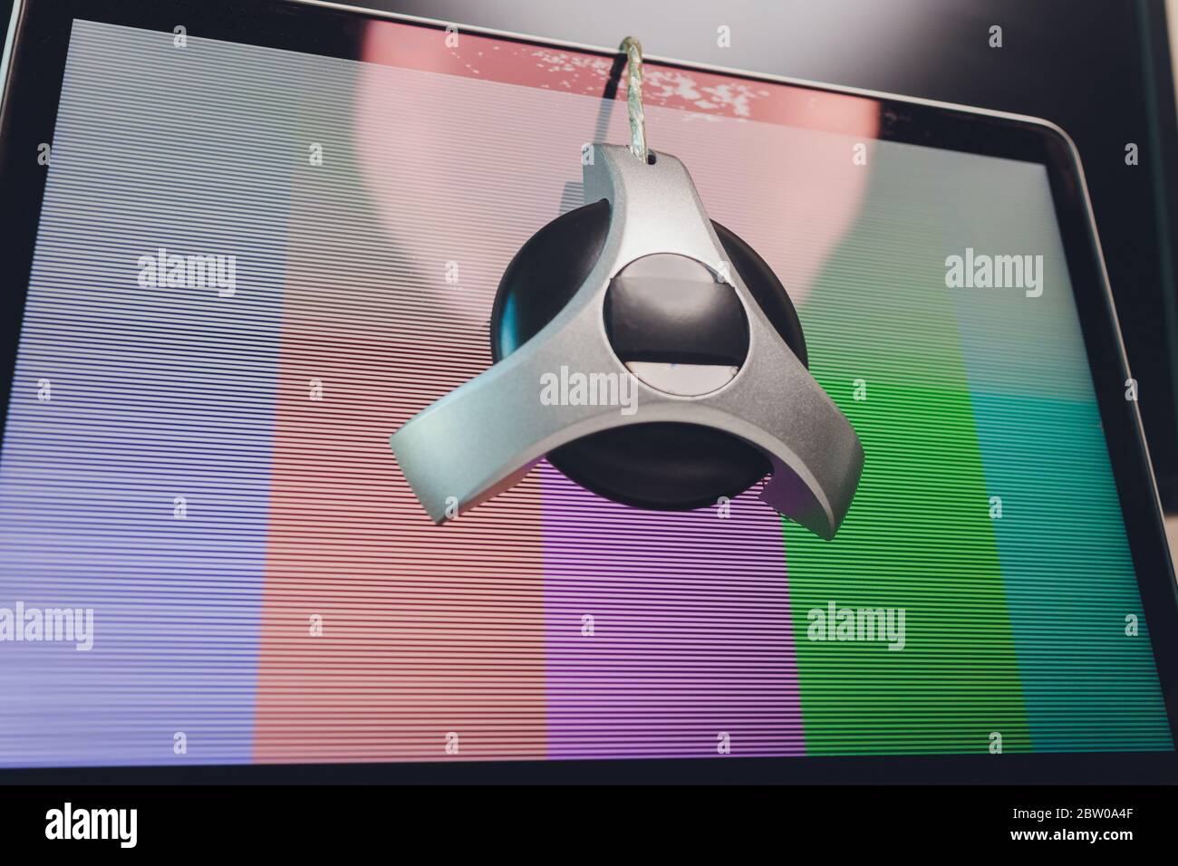 photographer monitor with Display Calibration in the office, tools for ...