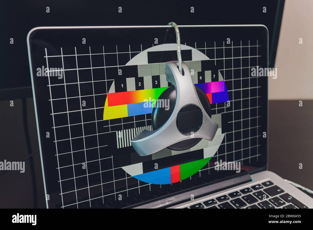 photographer monitor with Display Calibration in the office, tools for ...