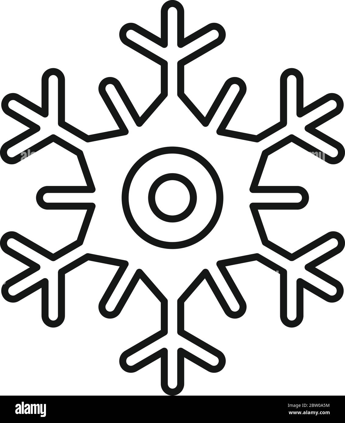 Ice snowflake icon. Outline ice snowflake vector icon for web design ...