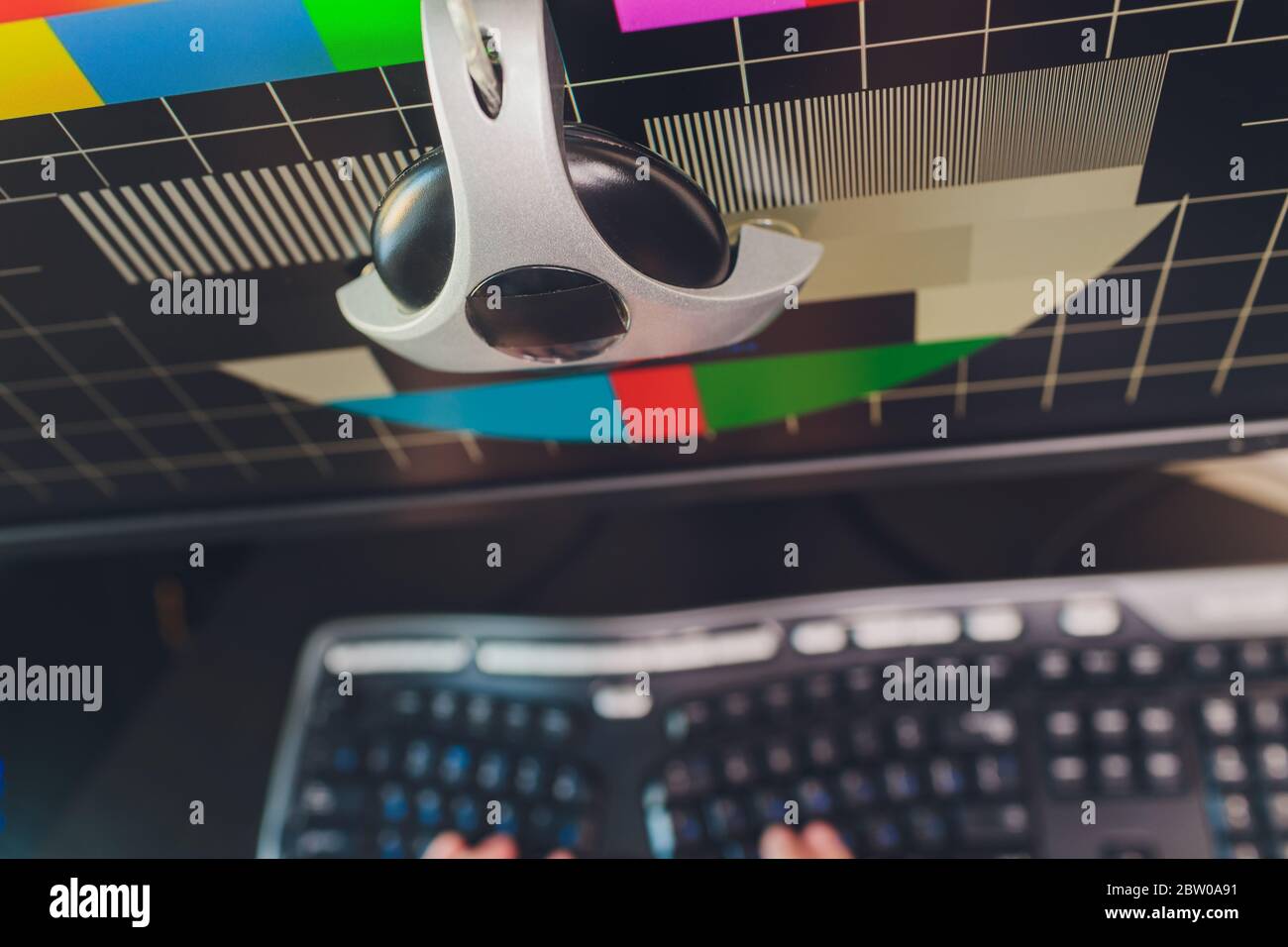 photographer monitor with Display Calibration in the office, tools for ...