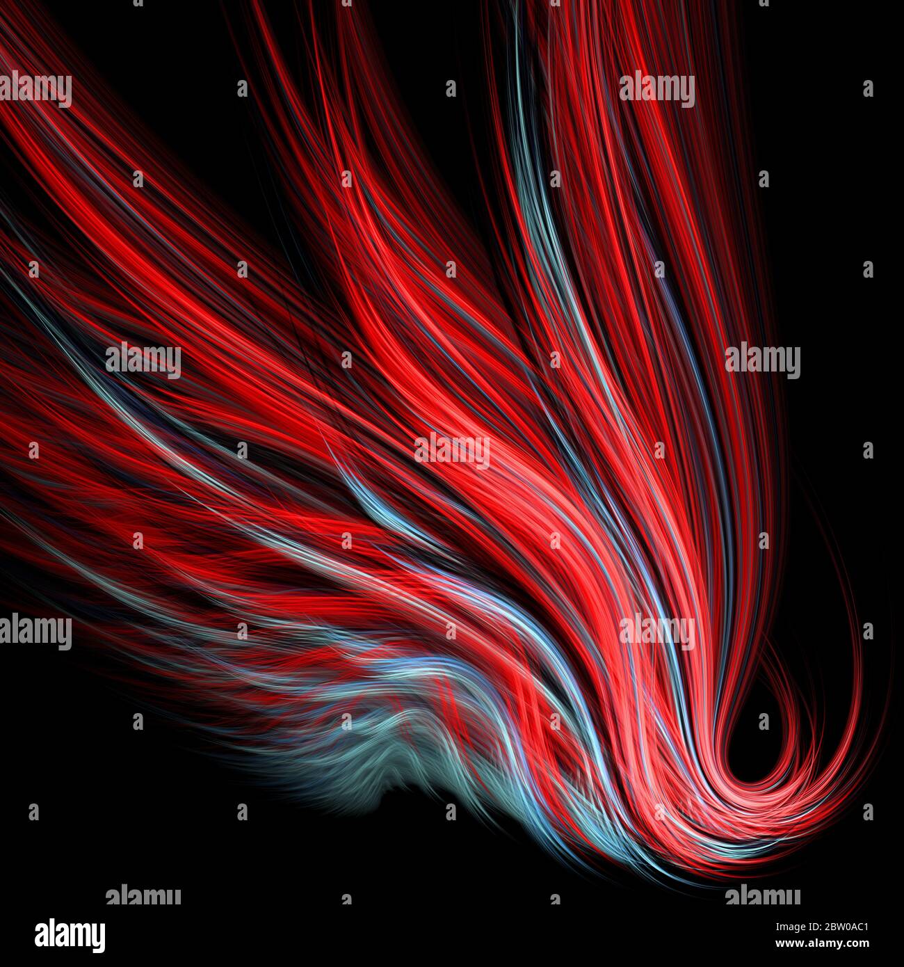 Moving red wavy lines hi-res stock photography and images - Alamy