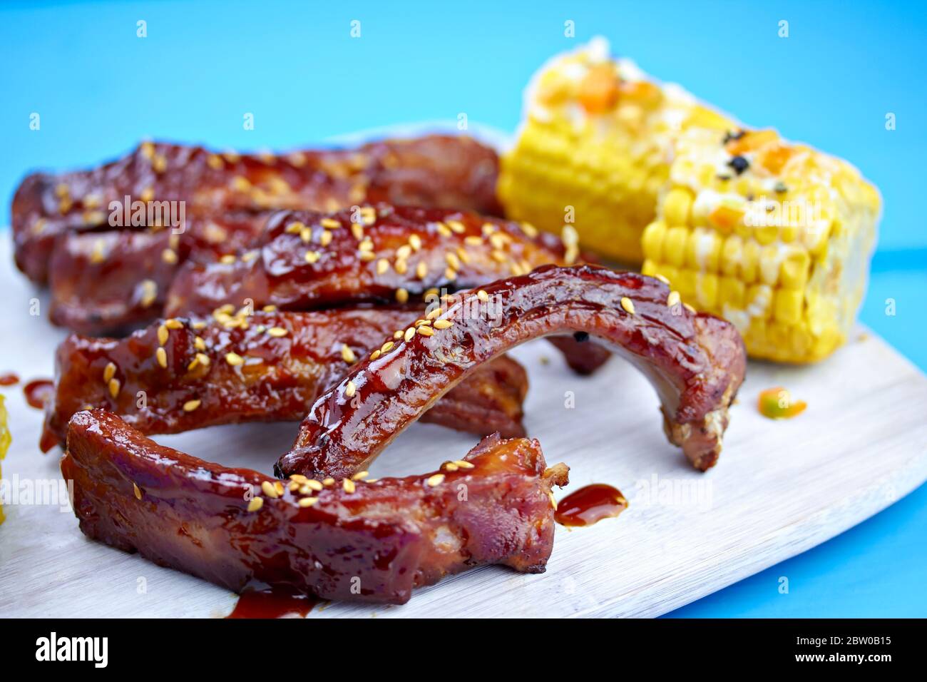 Baked pork ribs in hi-res stock photography and images - Alamy