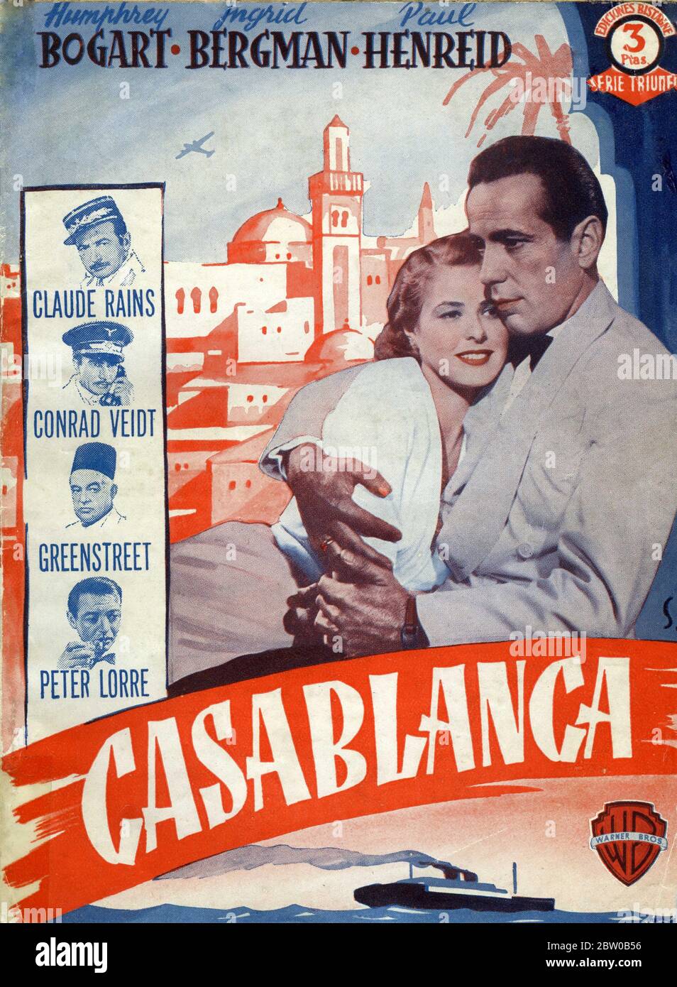 INGRID BERGMAN HUMPHREY BOGART CLAUDE RAINS CONRAD VEIDT SYDNEY ...